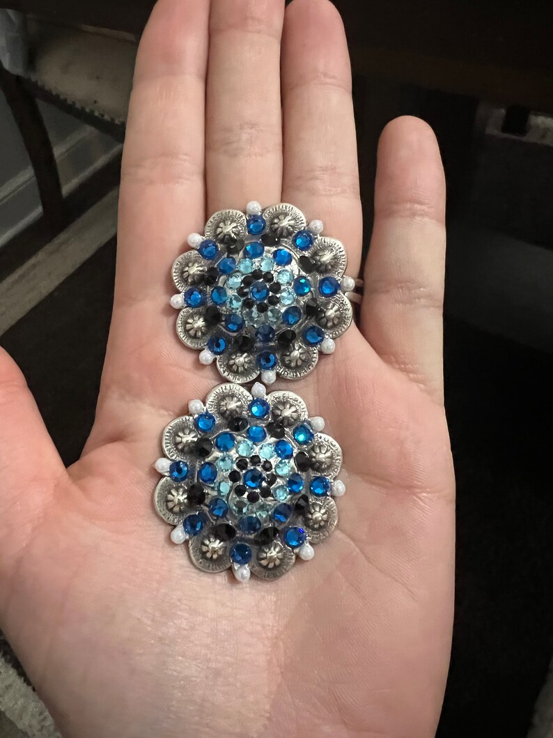 2 Large Conchos (pair) - Etsy