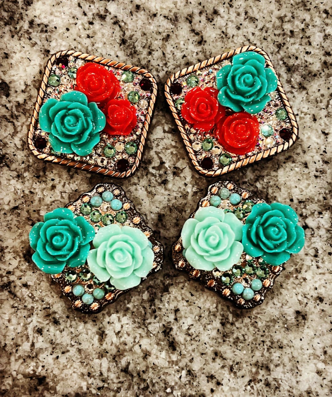 2 Large Conchos (pair) - Etsy