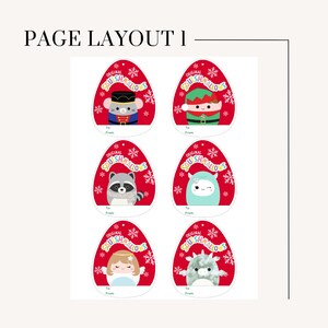 24 Christmas Squishmallow Gift Tags, INSTANT Download, Squishmallow Bio ...