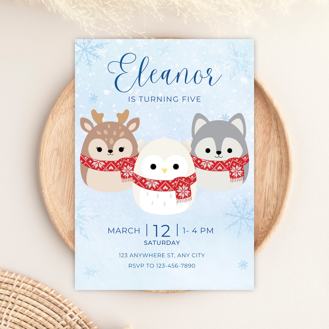 Invitación de fiesta de cumpleaños de Squishmallows - Etsy España