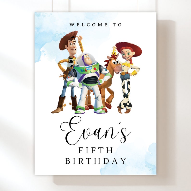 Customizable Toy Story Birthday Party Welcome Sign Digital - Etsy