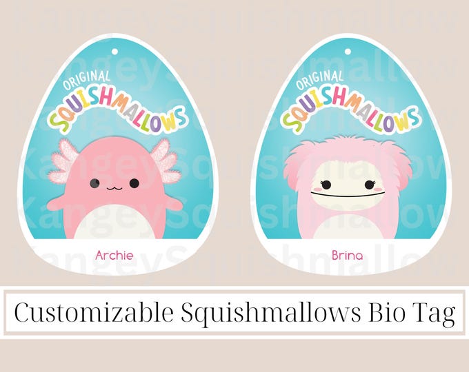 Customizable Squishmallows Bio Tag PNG Clipart Image With a Transparent ...