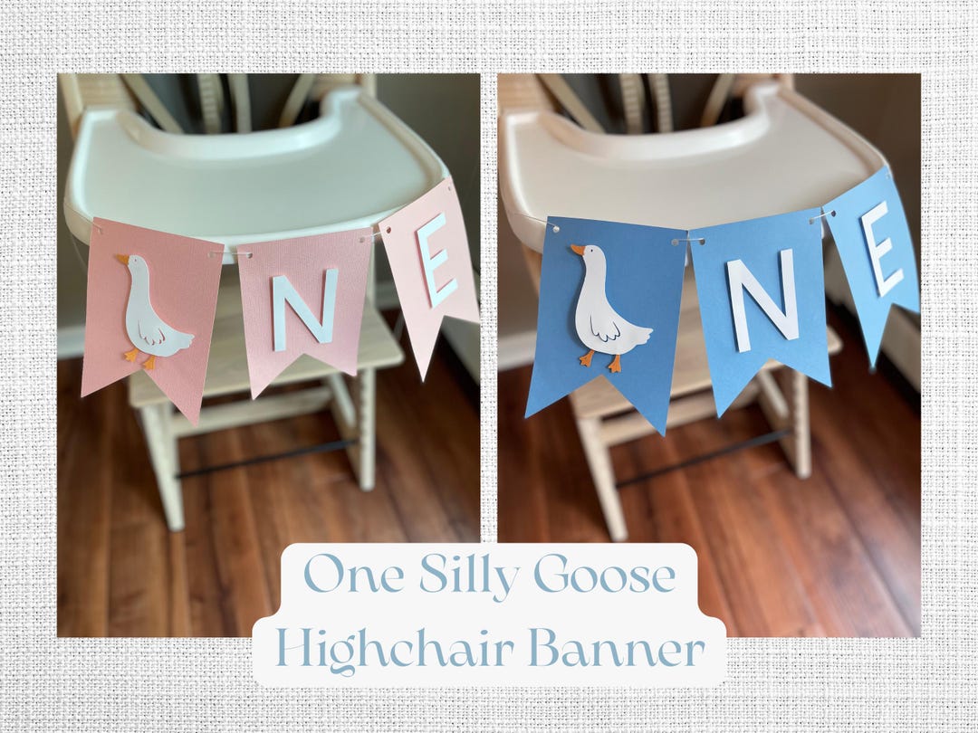 Silly Goose Highchair Banner | Goose First Birthday Banner | One Silly ...