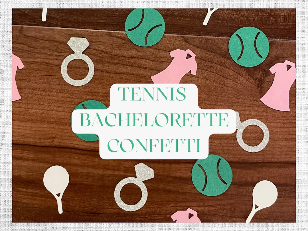 Tennis Bachelorette Party Confetti | She Found Her Match Confetti ...