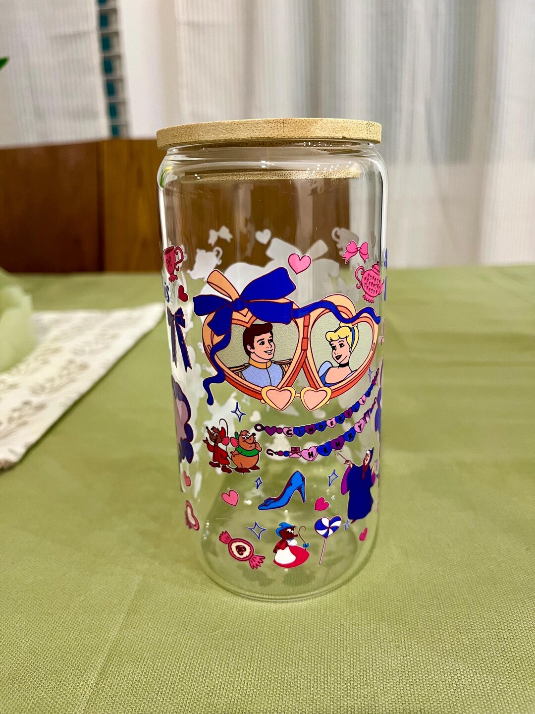 Princess Cindy 16oz, Magical Glass Can Design, Princess Tumbler - Etsy
