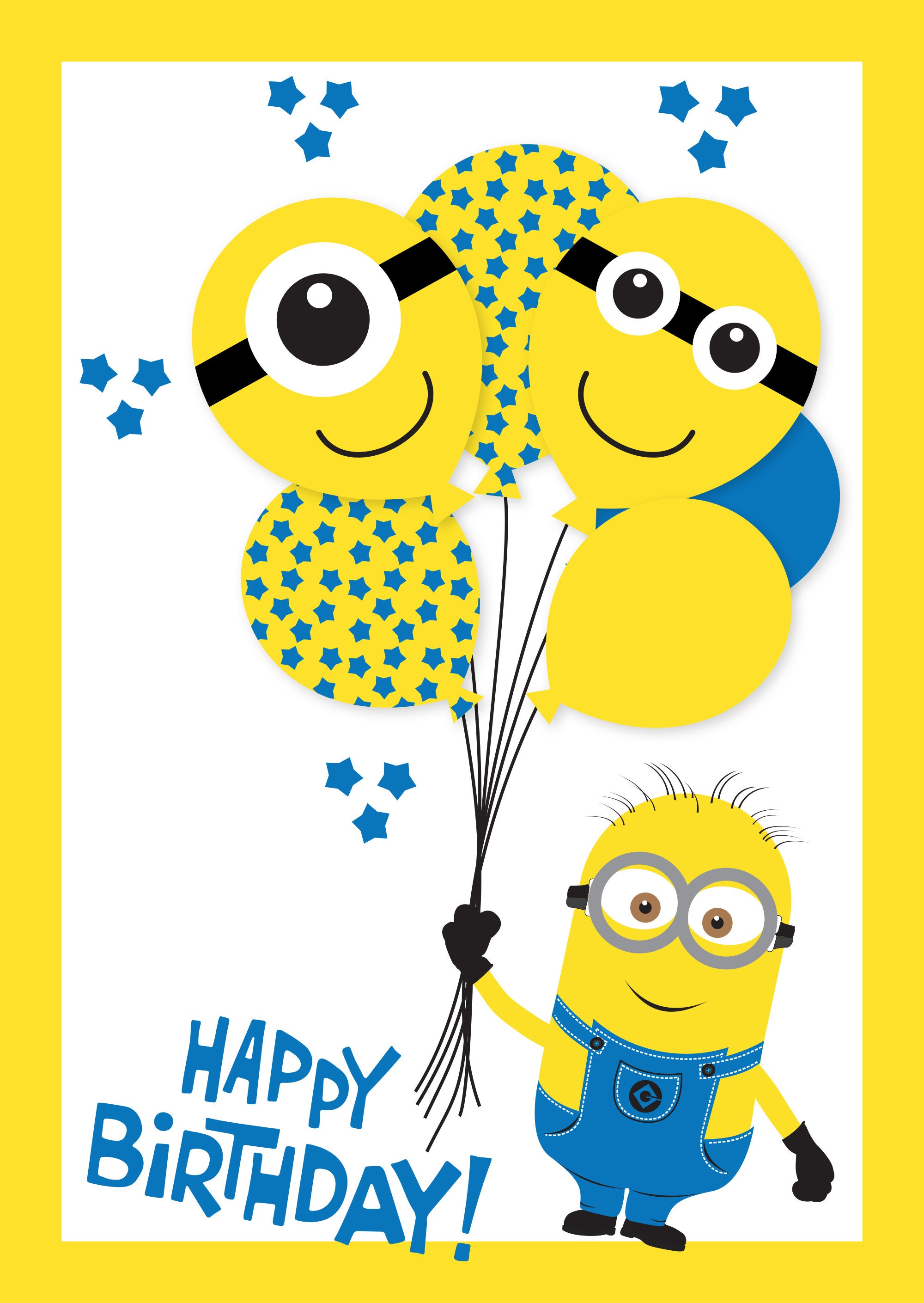 Printable Birthday Card, Digital Birthday Card, Greeting Card - Happy ...