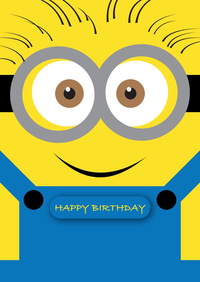 Minions Geburtstagskarte Zum Ausdrucken