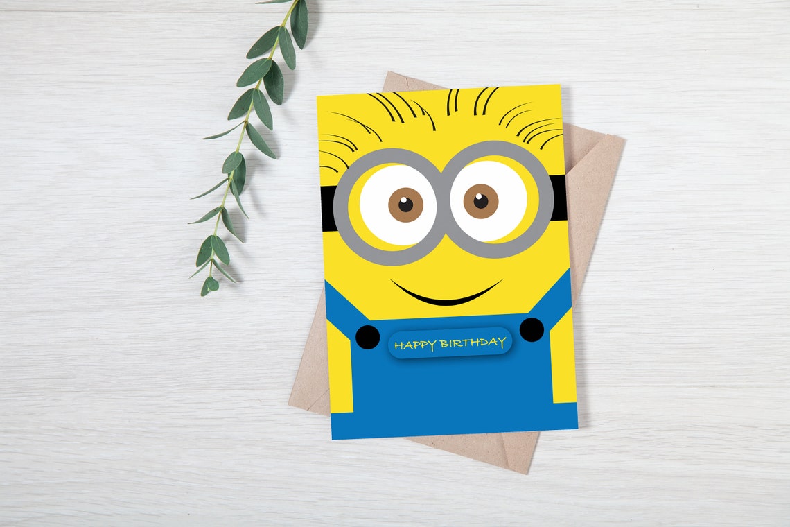 Minions Geburtstagskarte Zum Ausdrucken