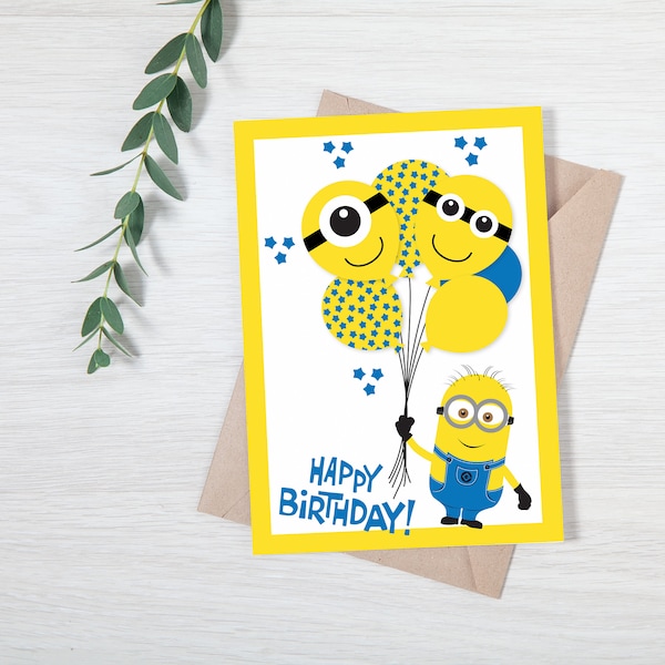 Minion Greeting Card - Etsy