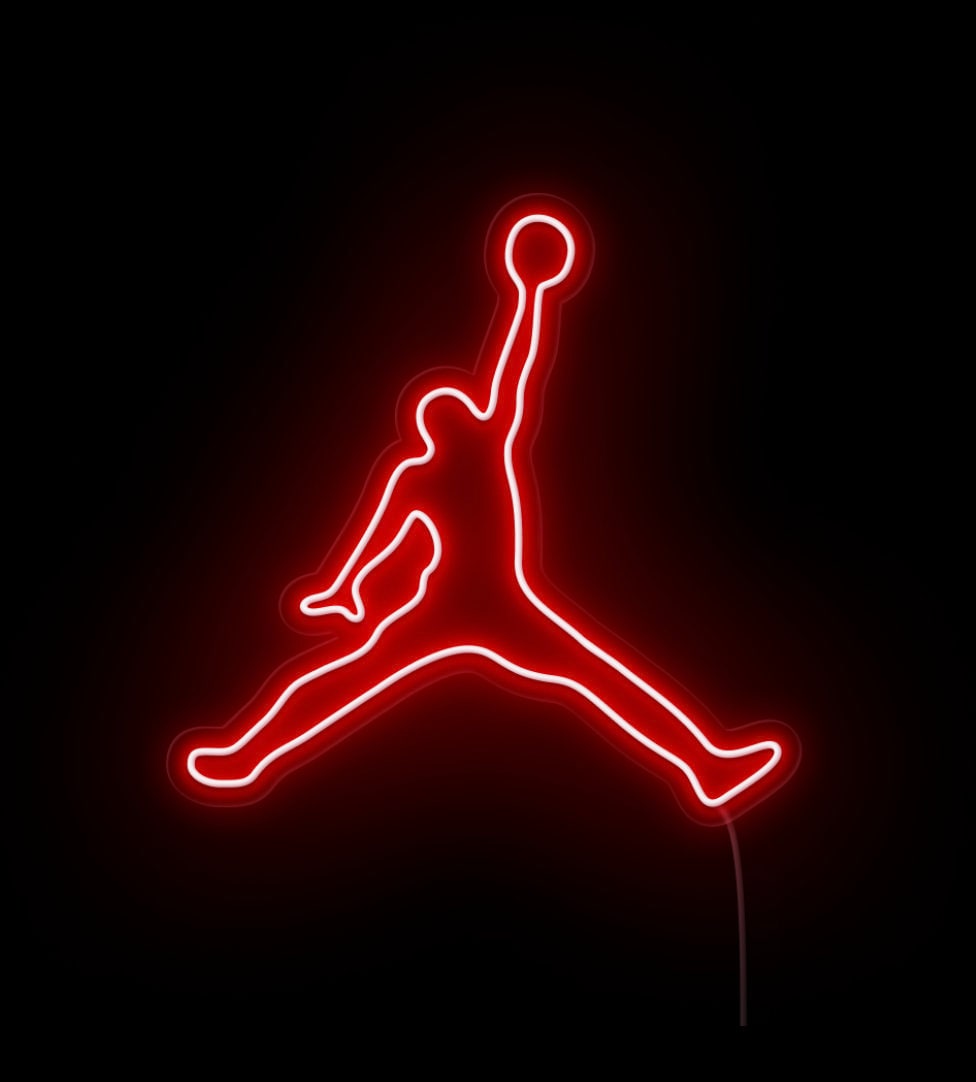Air Jordan Neon Sign Jordans Logo LED Neon Basketball Night Light Nike ...