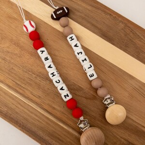 Sports Pacifier Clip - Etsy