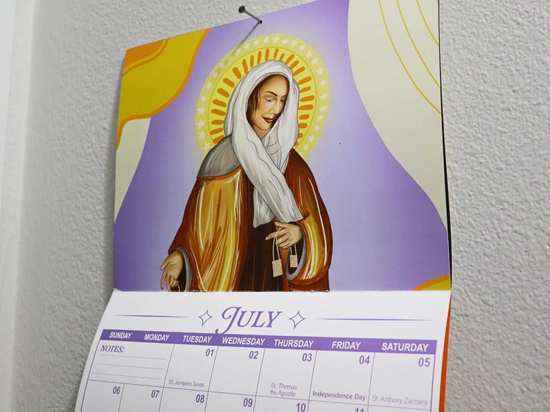 2026 Catholic Calendar | Original Artwork | 12 Marian Images | Print ...