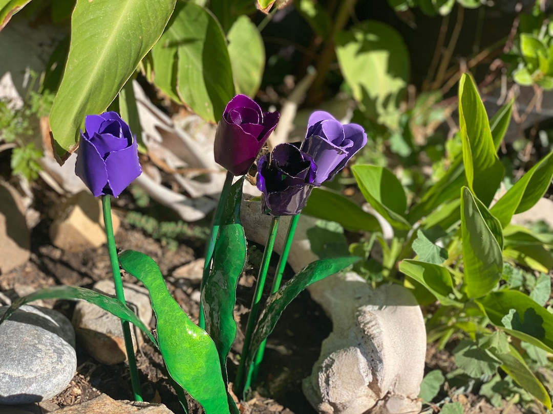 Handmade Metal Tulip Powder Coated - Etsy