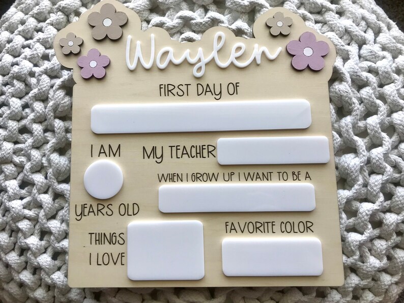 First Day of School Sign | Back to School Sign | Personalized First Day ...