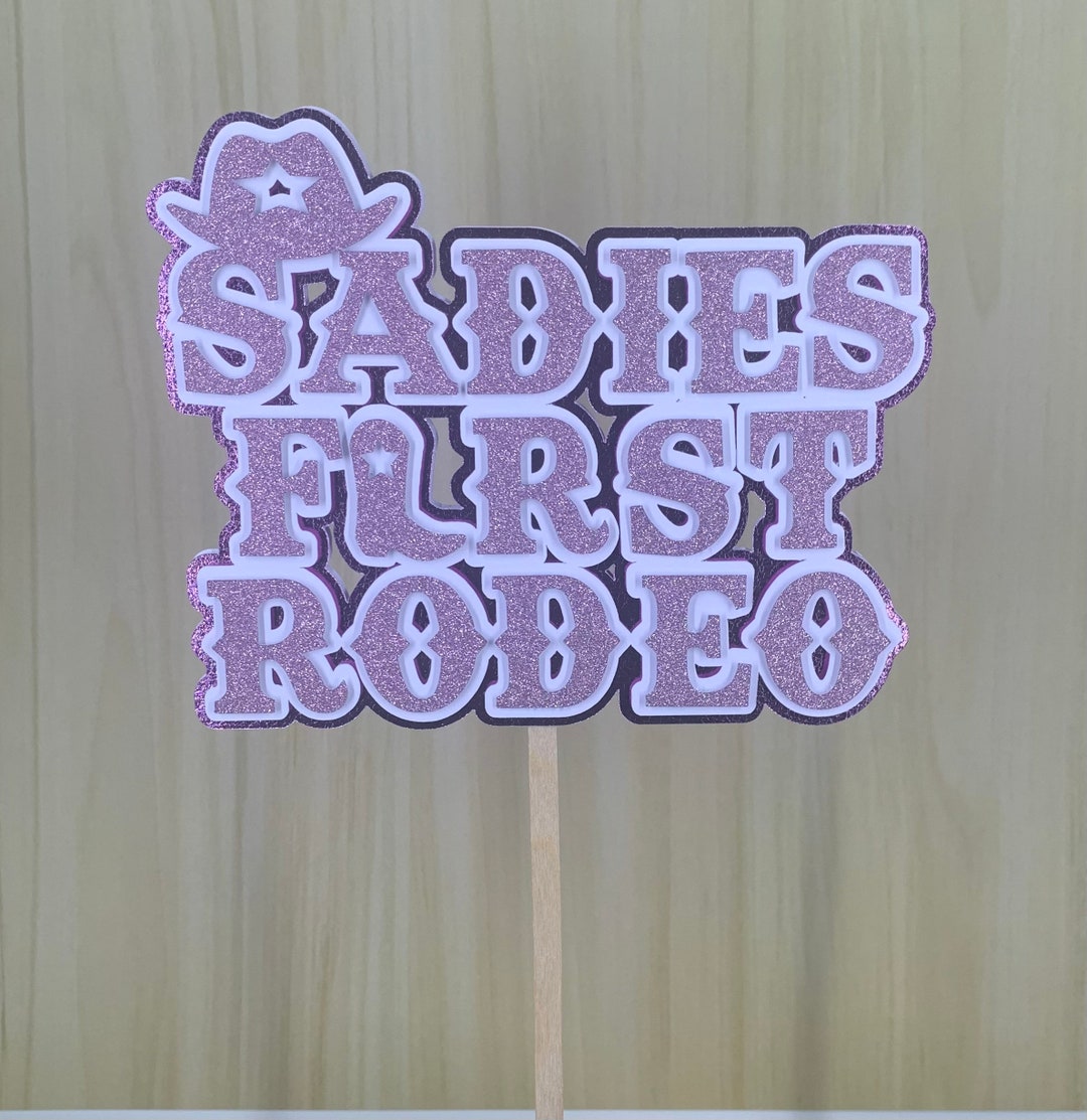 First Rodeo Cake Topper Cow Boy Birthday Cow Girl Birthday - Etsy