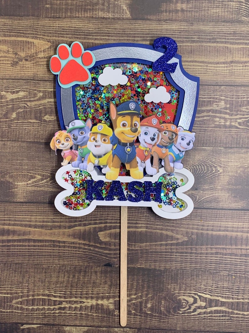 Paw Patrol Cake Topper Paw Patrol Birthday - Etsy