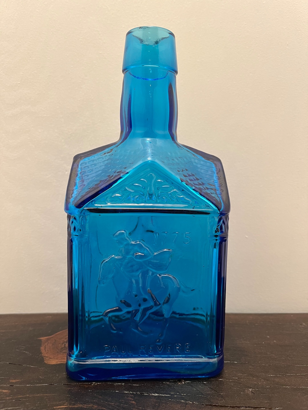 Vintage Wheaton Embossed Glass Paul Revere Collectible Bottle Etsy