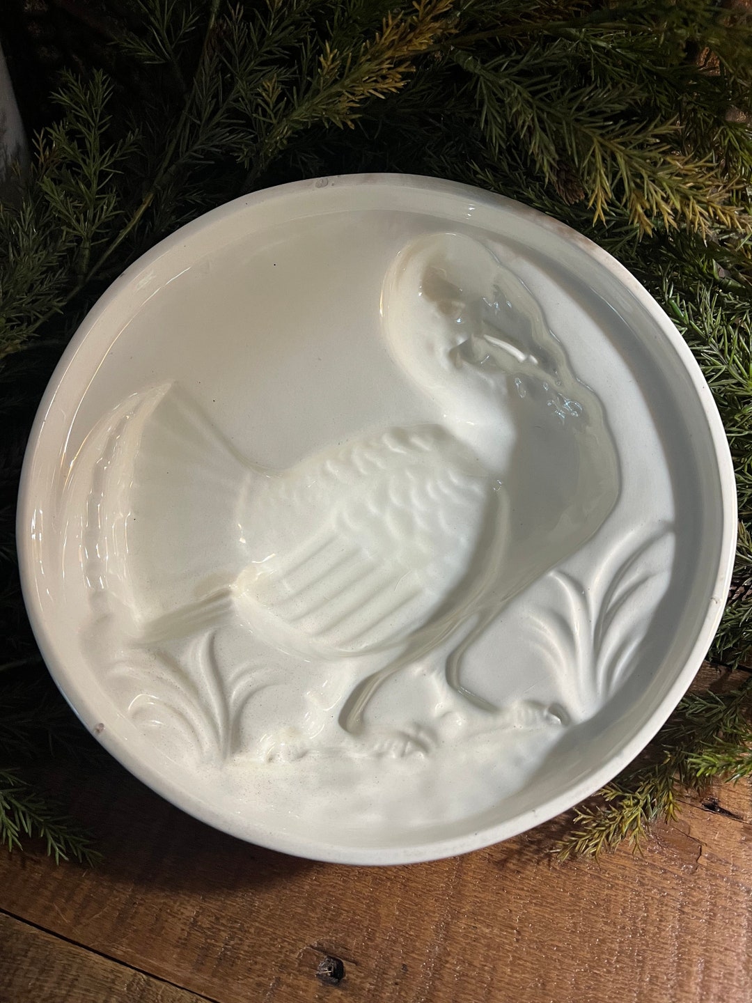 Vintage Round German Ironstone Turkey Cake/jello/food Mold & Wall Decor ...