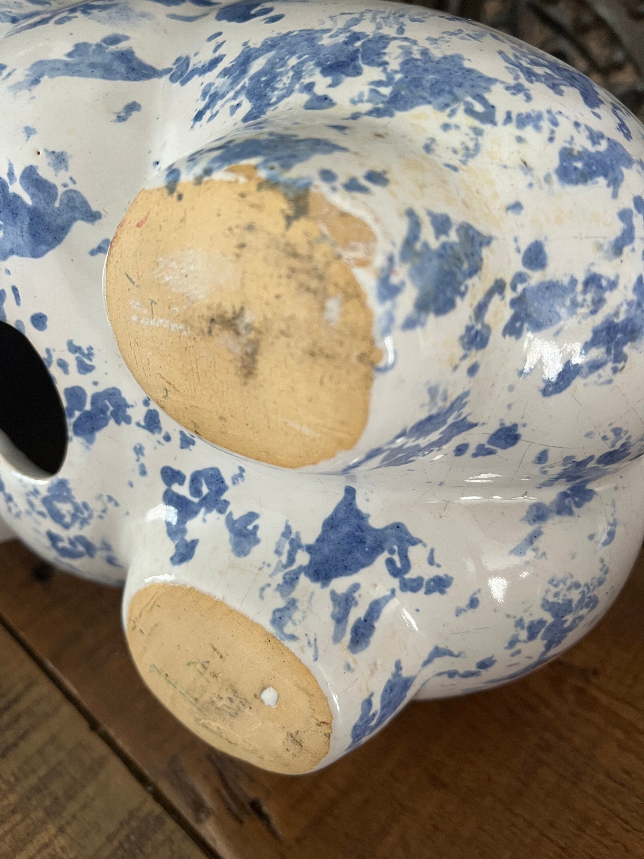 Vintage Bybee Pottery Sponge Ware Large Piggy Bank - Etsy