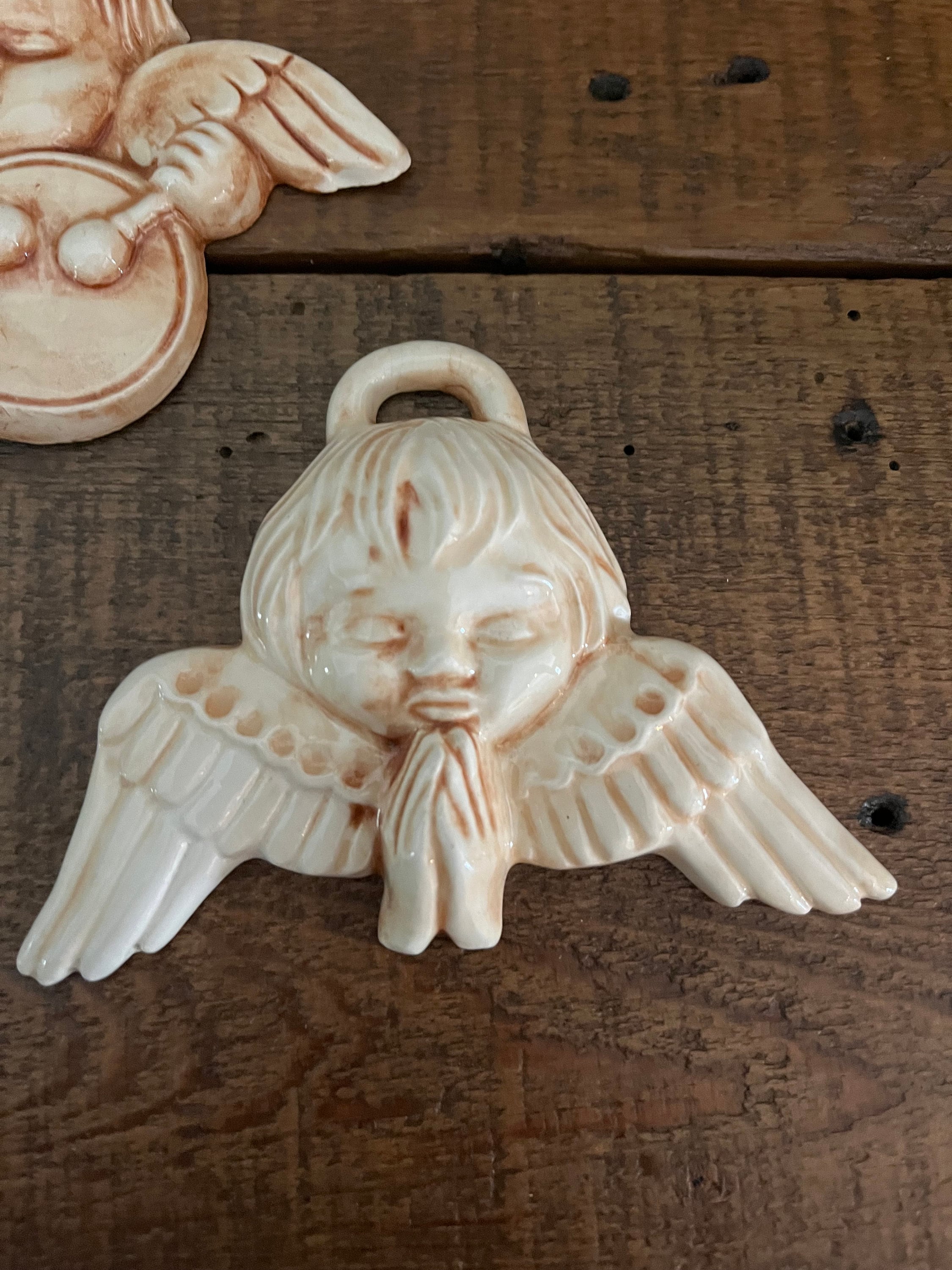 Vintage Ceramic Cherub Ornaments Set of 3 - Etsy