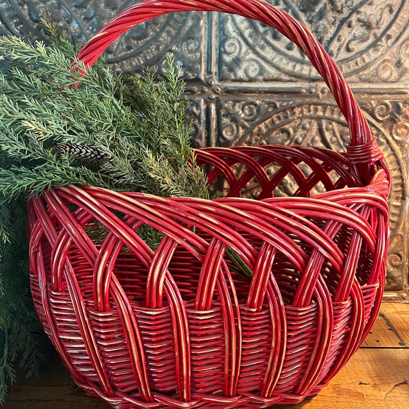 Large Vintage Baskets - Etsy