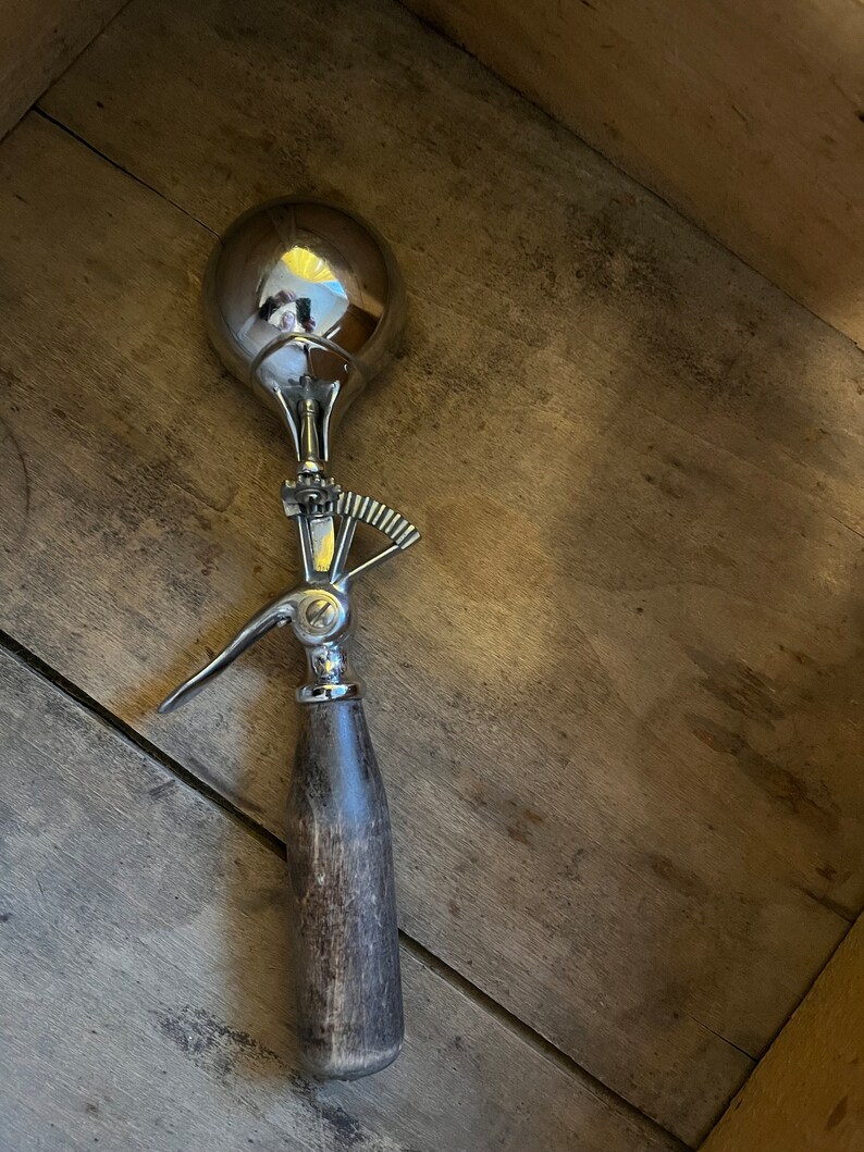 Vintage new Gem Wood Handled Ice Cream Scoop Made in the USA - Etsy