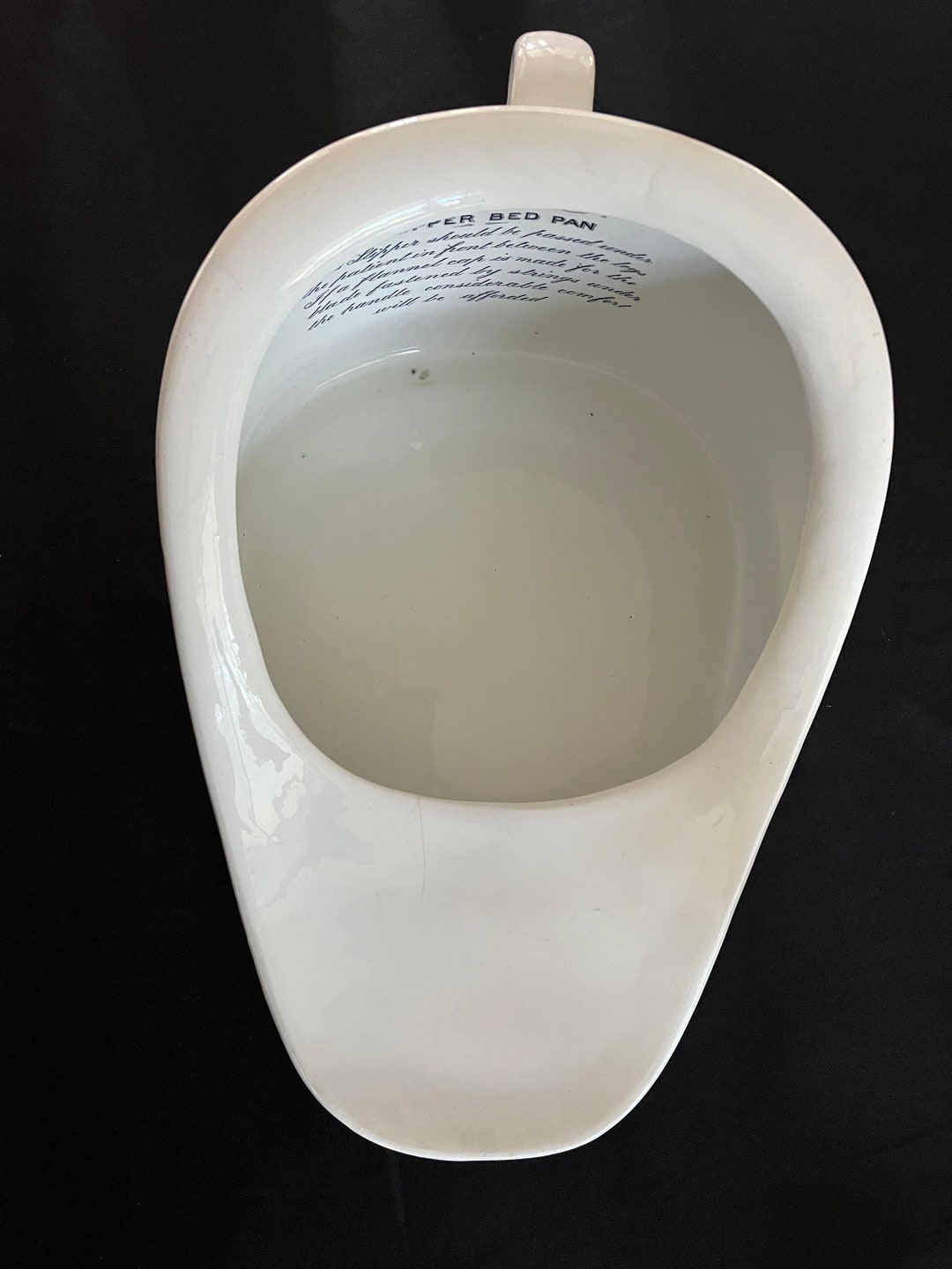 Vintage Porcelain Slipper Bed Pan Commode - Etsy