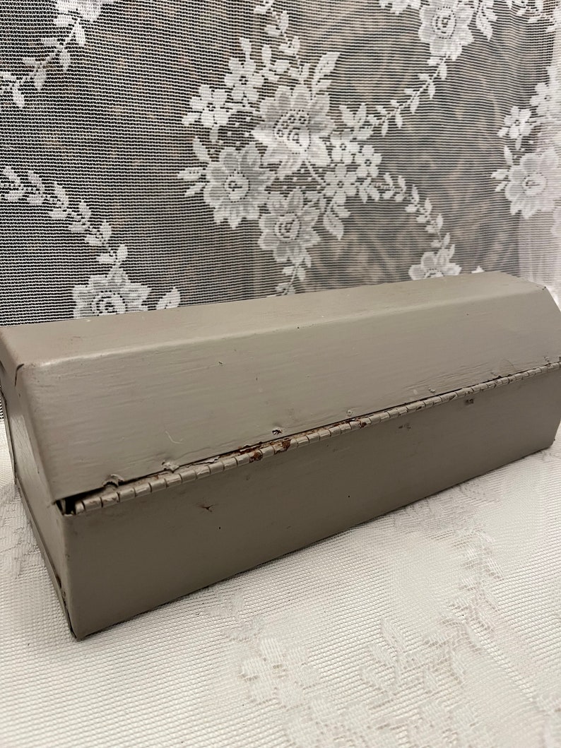Vintage Metal Rustic Box With Hinged Lid - Etsy