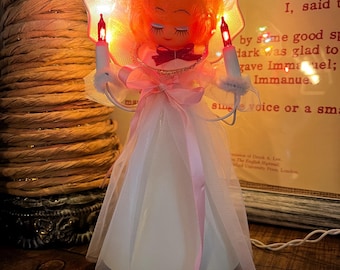 Vintage Angel Tree Topper Light up Tree Topper 1980s Tree Topper ...