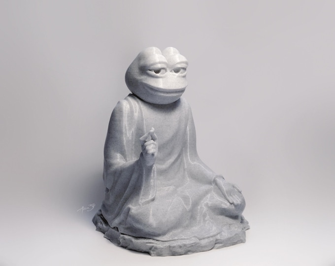 The Awakened Pepe Statue - Etsy