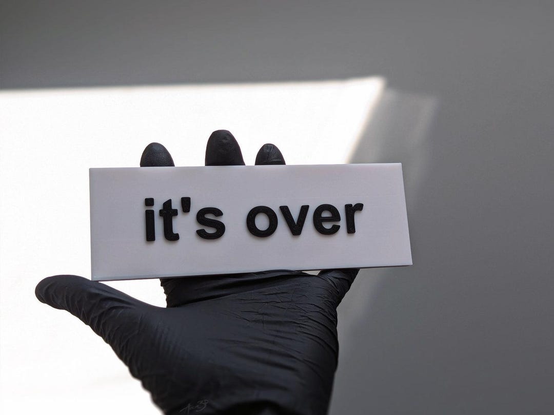 It's Over - We're Back Meme Placard - Etsy