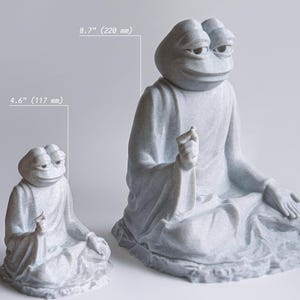 The Awakened Pepe Statue - Etsy