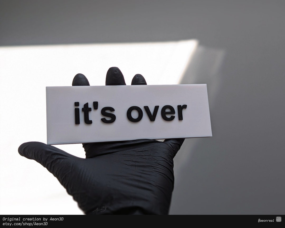 It's Over We're Back Meme Placard - Etsy
