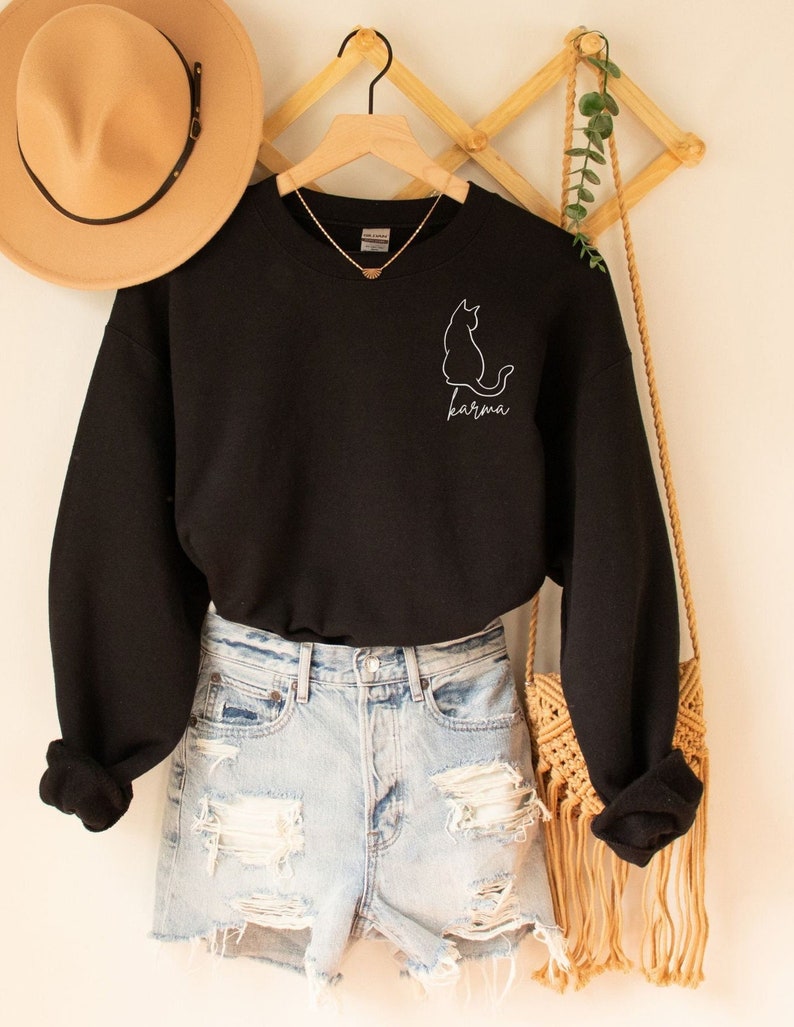 Taylor Swift Sweatshirt Karma is a Cat Crewneck Tswift Merch Hoodie ...