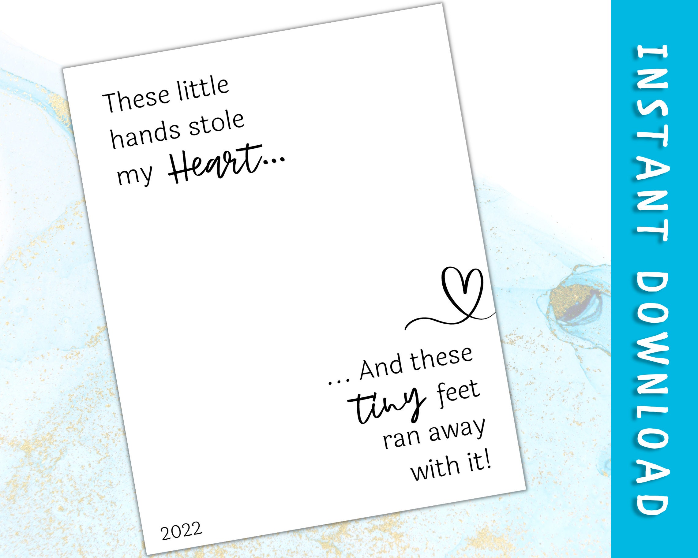 Baby Handprint Art These Little Hands Poem DIY Craft - Etsy