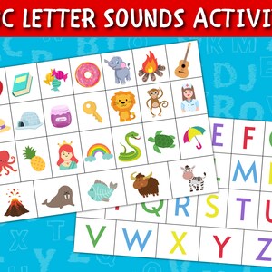 Alphabet Letter Sounds Activity, Preschool Beginning Alphabet Sounds ...