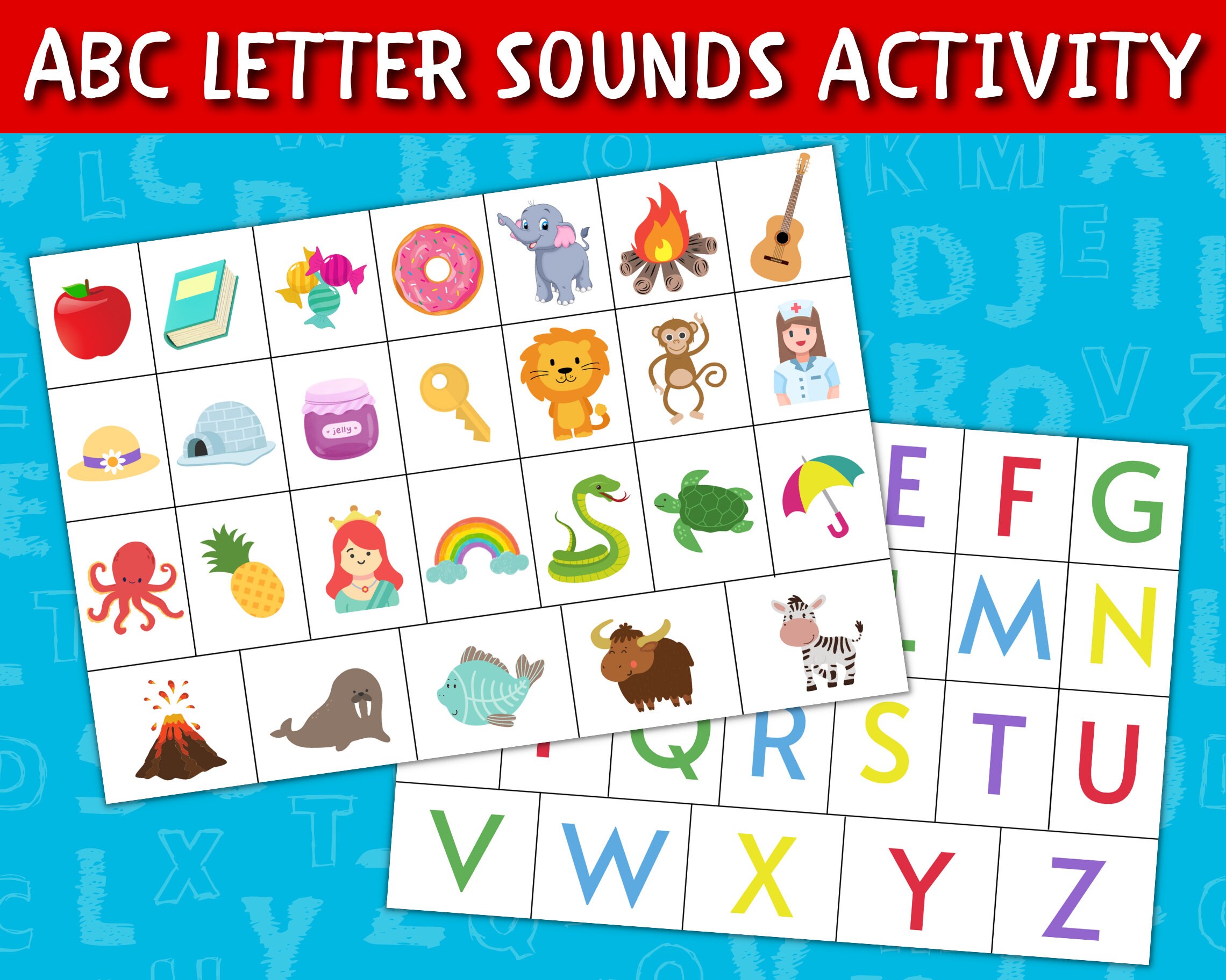 Alphabet Letter Sounds Activity, Preschool Beginning Alphabet Sounds ...