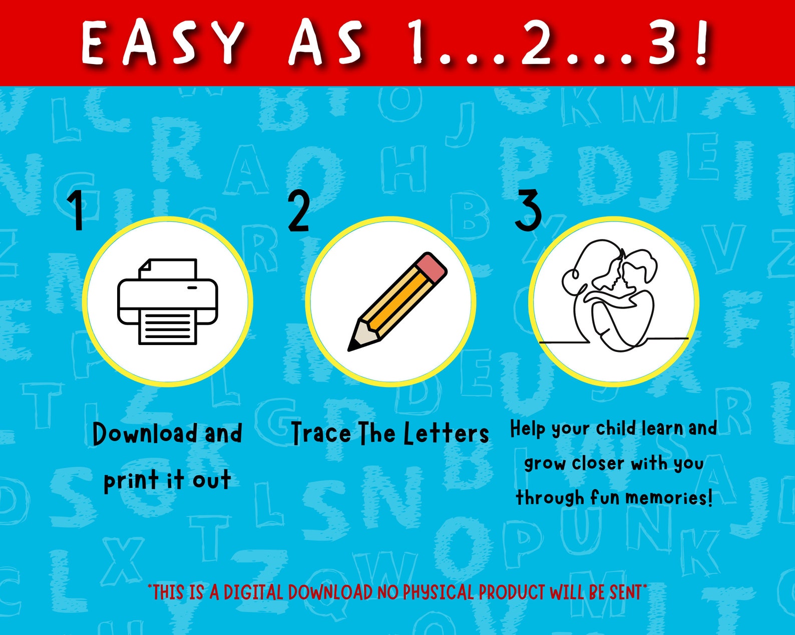 Letter Tracing Printable Letter Tracing Template Letter - Etsy