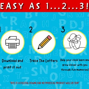 Letter Tracing Printable, Letter Tracing Template, Letter Tracing ...