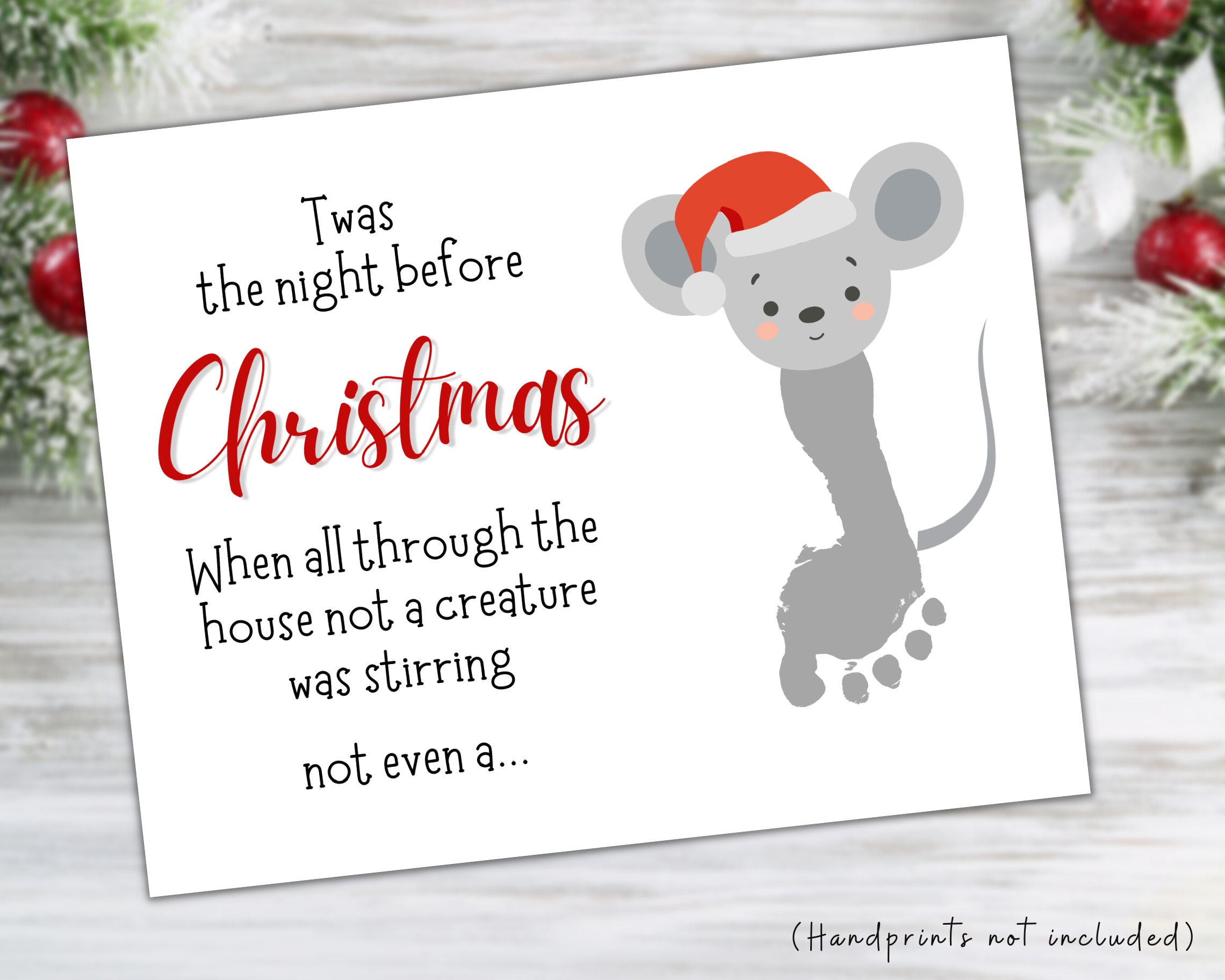 DIY Handprint Art, Christmas Poem, Christmas Craft for Kids, Toddler ...