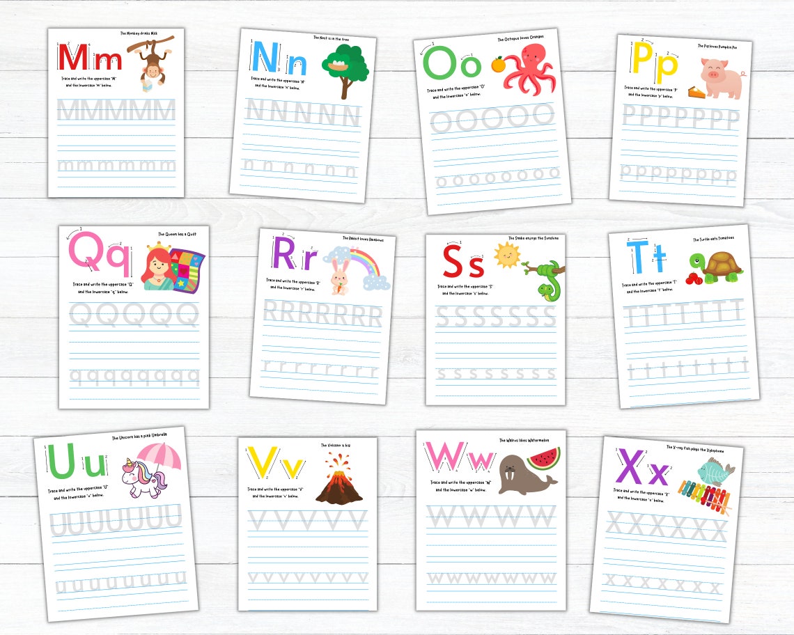 Letter Tracing Printable Letter Tracing Template Letter - Etsy