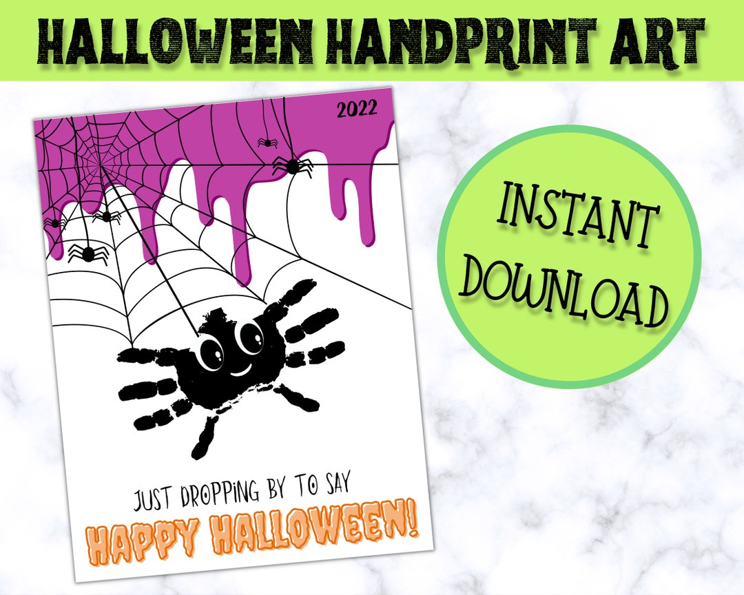 Halloween Handprint Art, Handprint Craft for Kids, DIY Handprint Art ...