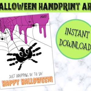 Halloween Handprint Art, Handprint Craft for Kids, DIY Handprint Art ...