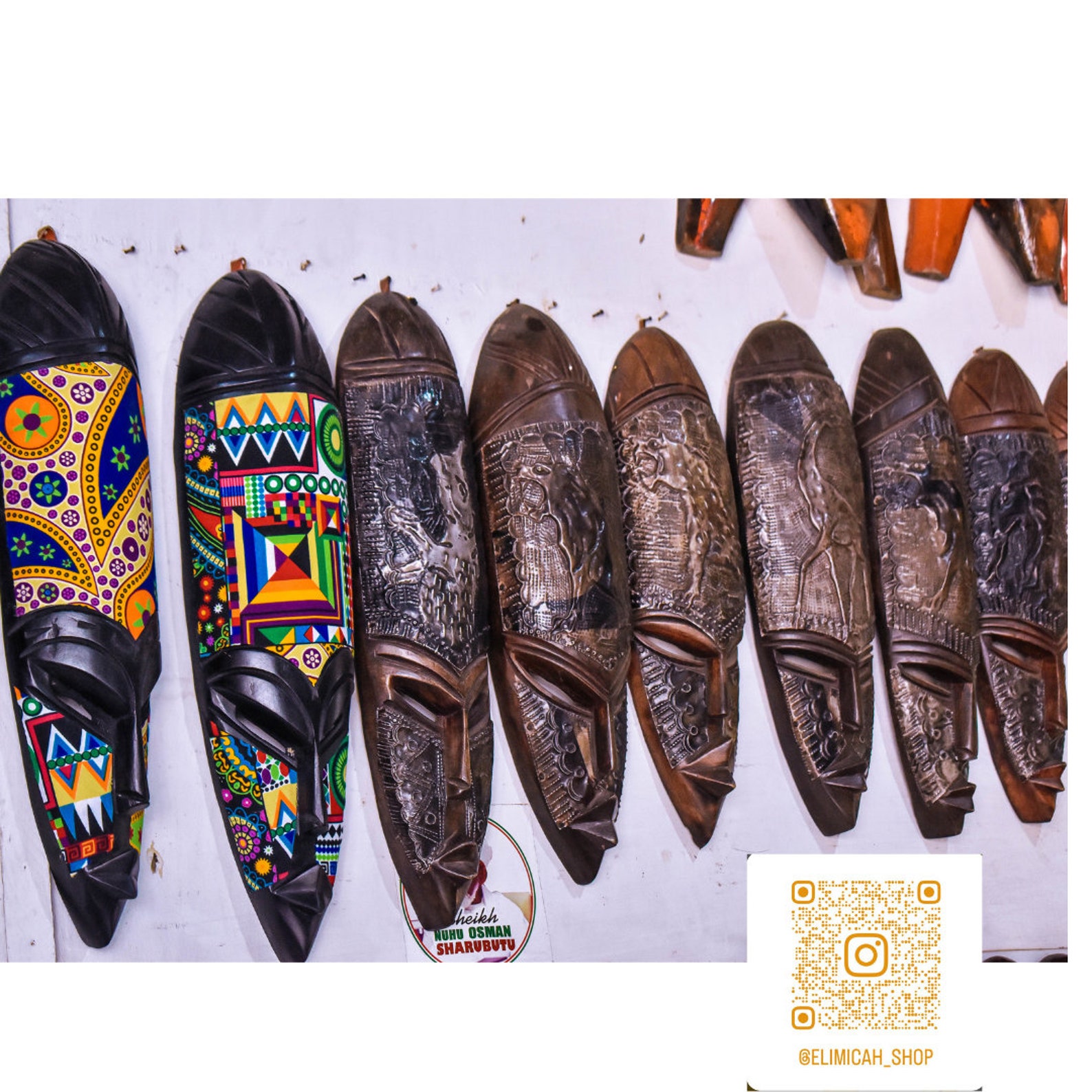 Authentic African Wooden Masks/akan Mask Collection/ Wall Decor Masks ...