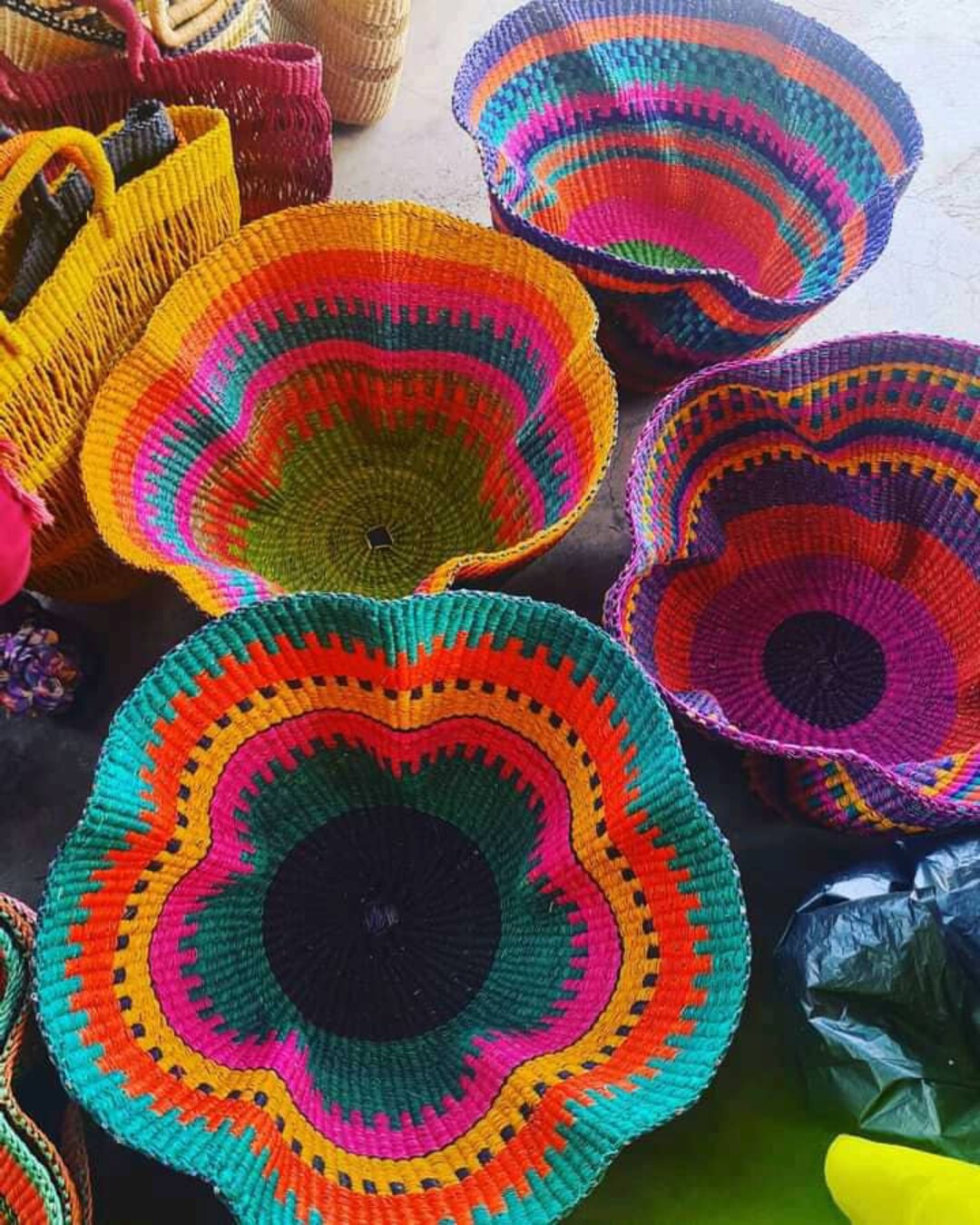 Wholesale!!!handmade African Wave Basket, Fruit Basket/ Assorted Hand ...
