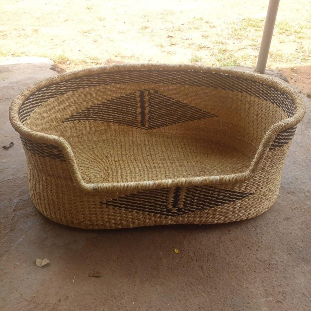 Handwoven Ghanaian Dog Bed, Dog Furniture, Custom Dog Bed, Extra Large ...