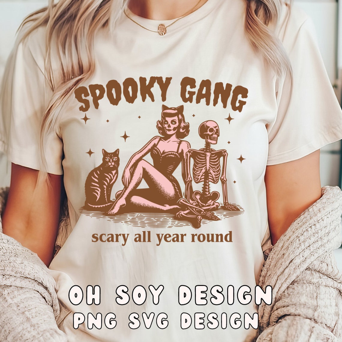 Spooky Gang SVG PNG, Halloween Svg Png, Skeleton Png, Witch Svg Png ...