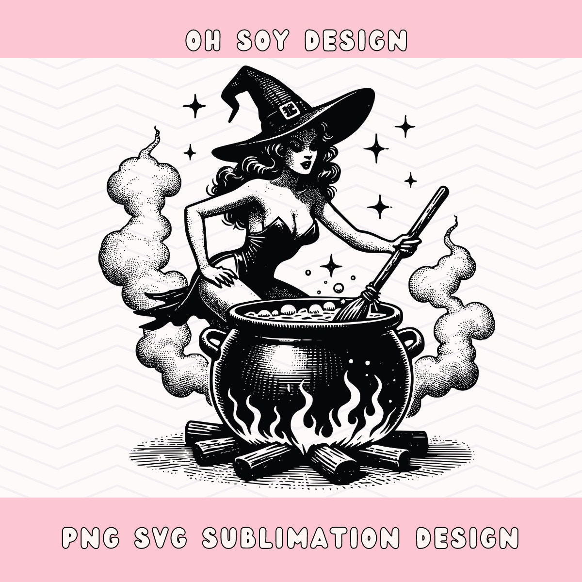 Pin up Witch SVG PNG, Halloween Svg Png, Witch Svg Png, Halloween Witch ...