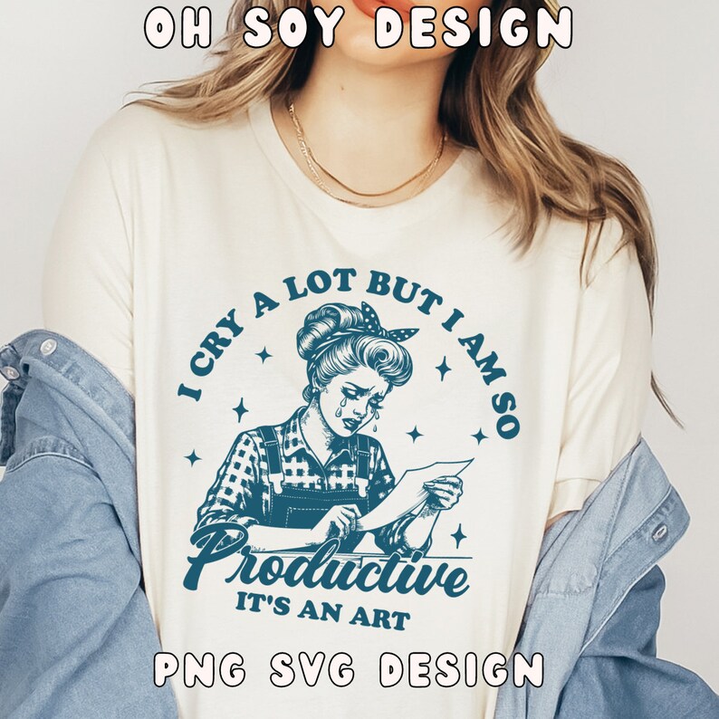 I Cry A Lot, I'm so Productive SVG PNG, TTPD Poets Svg Png, Vector Art ...