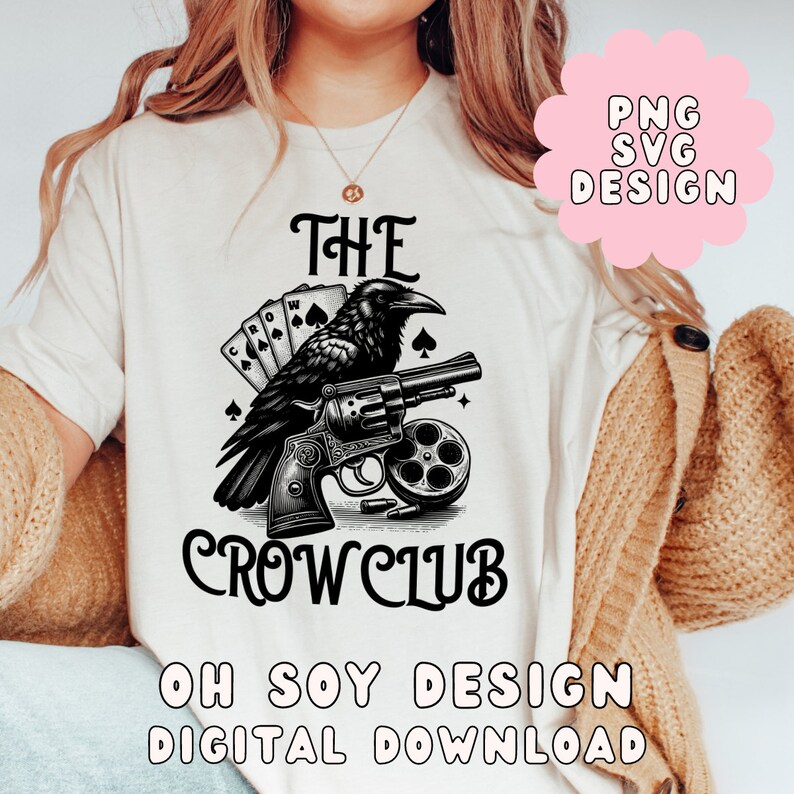The Crow Club SVG PNG, Six of Crows Svg Png, Vintage Retro Bookish Png ...